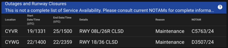 How to use NavCanada’s Operational Information System – Fly With Blake